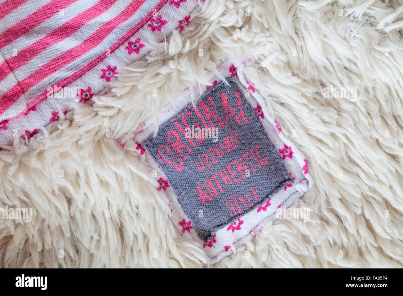 original authentic label in garment Stock Photo - Alamy