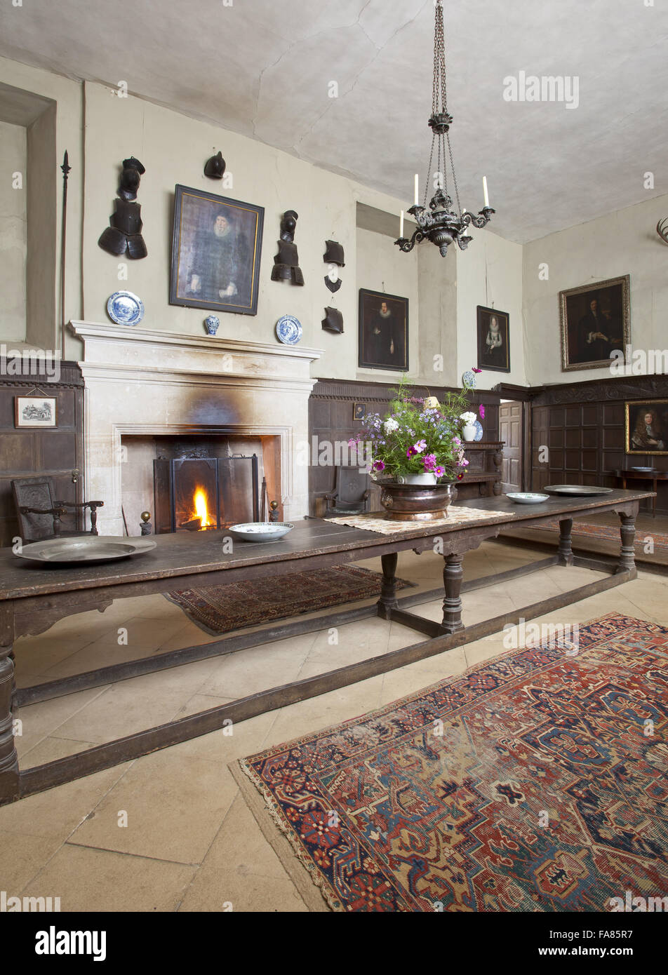 The Hall at Chastleton House, Oxfordshire. The house was built between ...