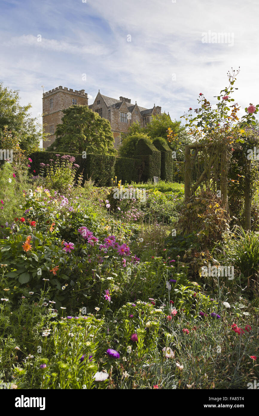 A view over the garden in September, at Chastleton House, Oxfordshire ...