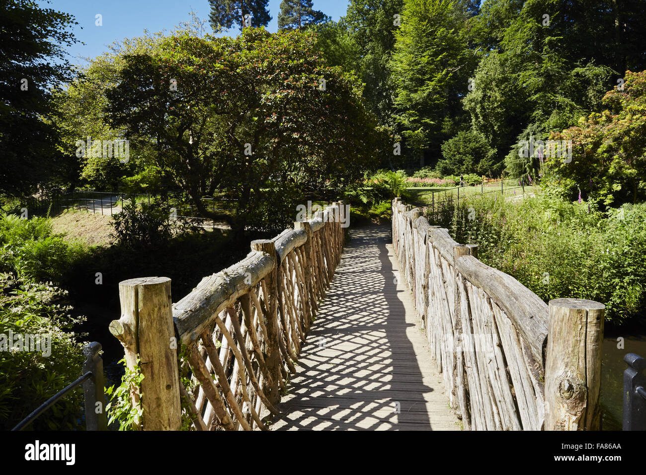 A bridge at Quarry Bank, Cheshire. Quarry Bank is a working mill built ...
