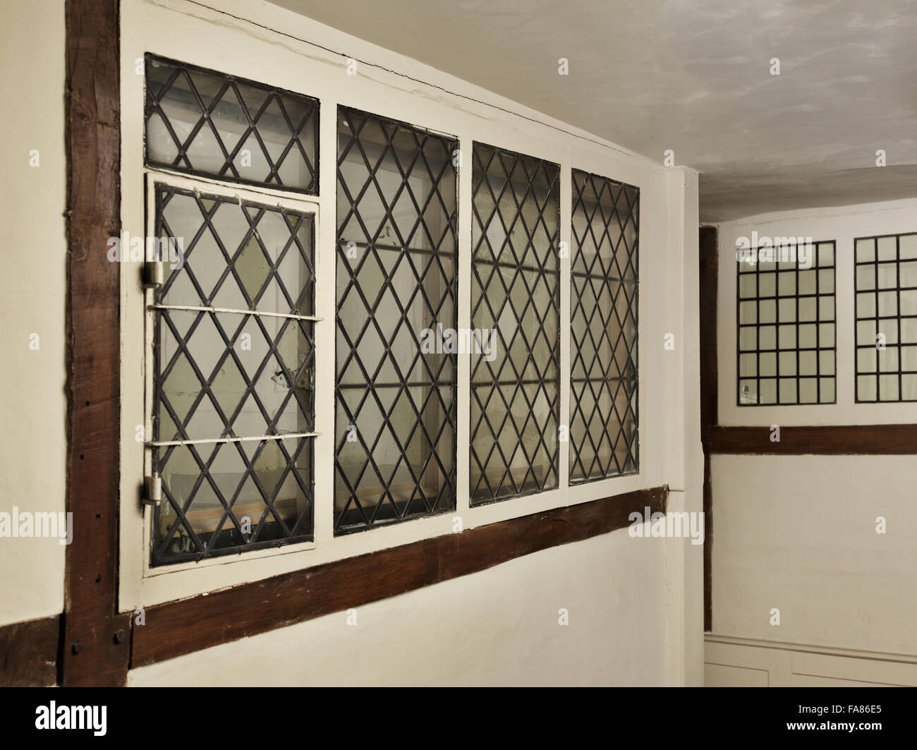Clerestory window on the second floor at Ham House, Surrey Stock Photo ...