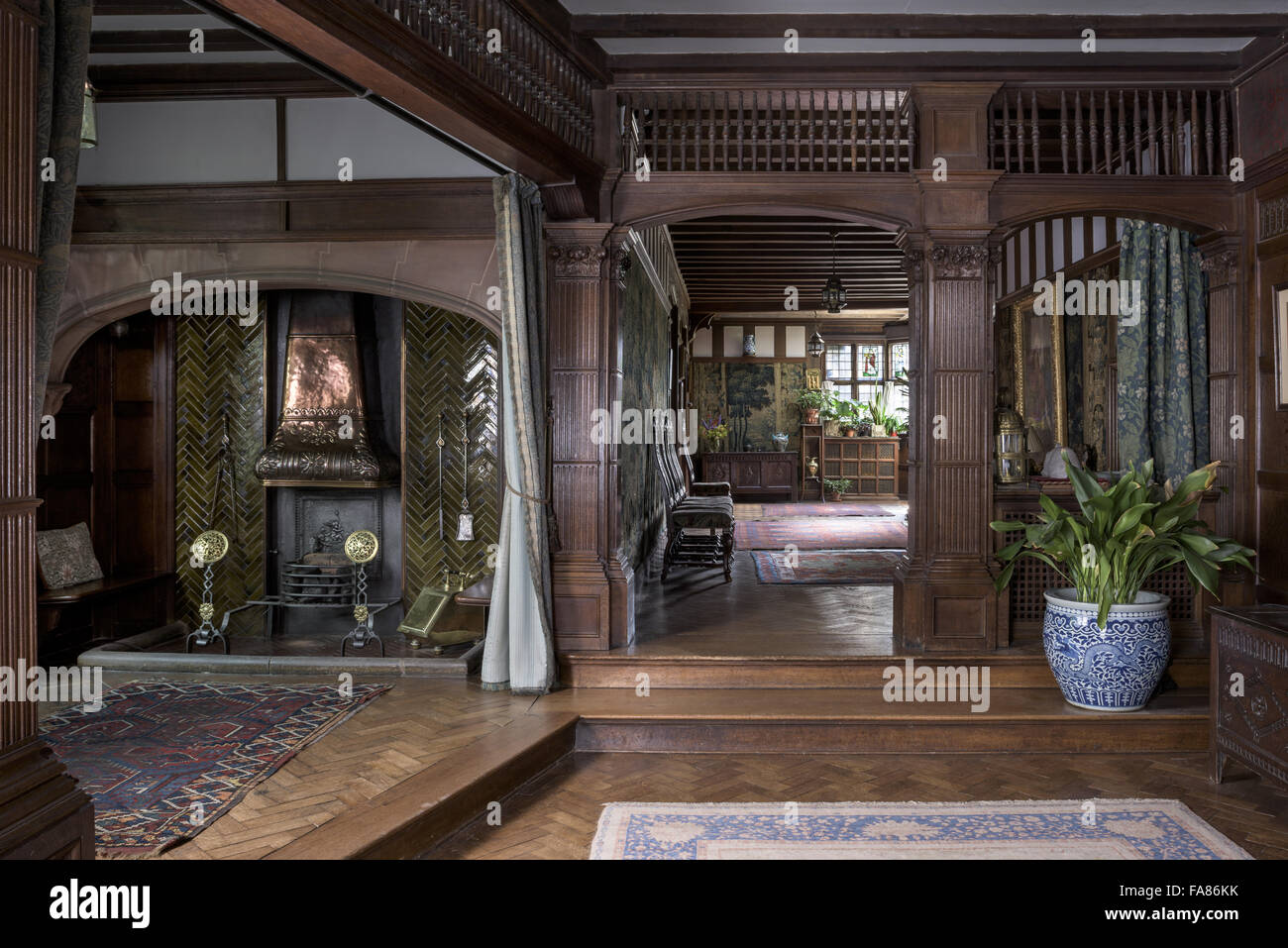 An interior view of Wightwick Manor and Gardens, West Midlands ...