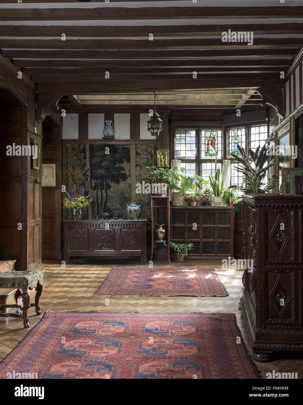 An interior view of Wightwick Manor and Gardens, West Midlands ...