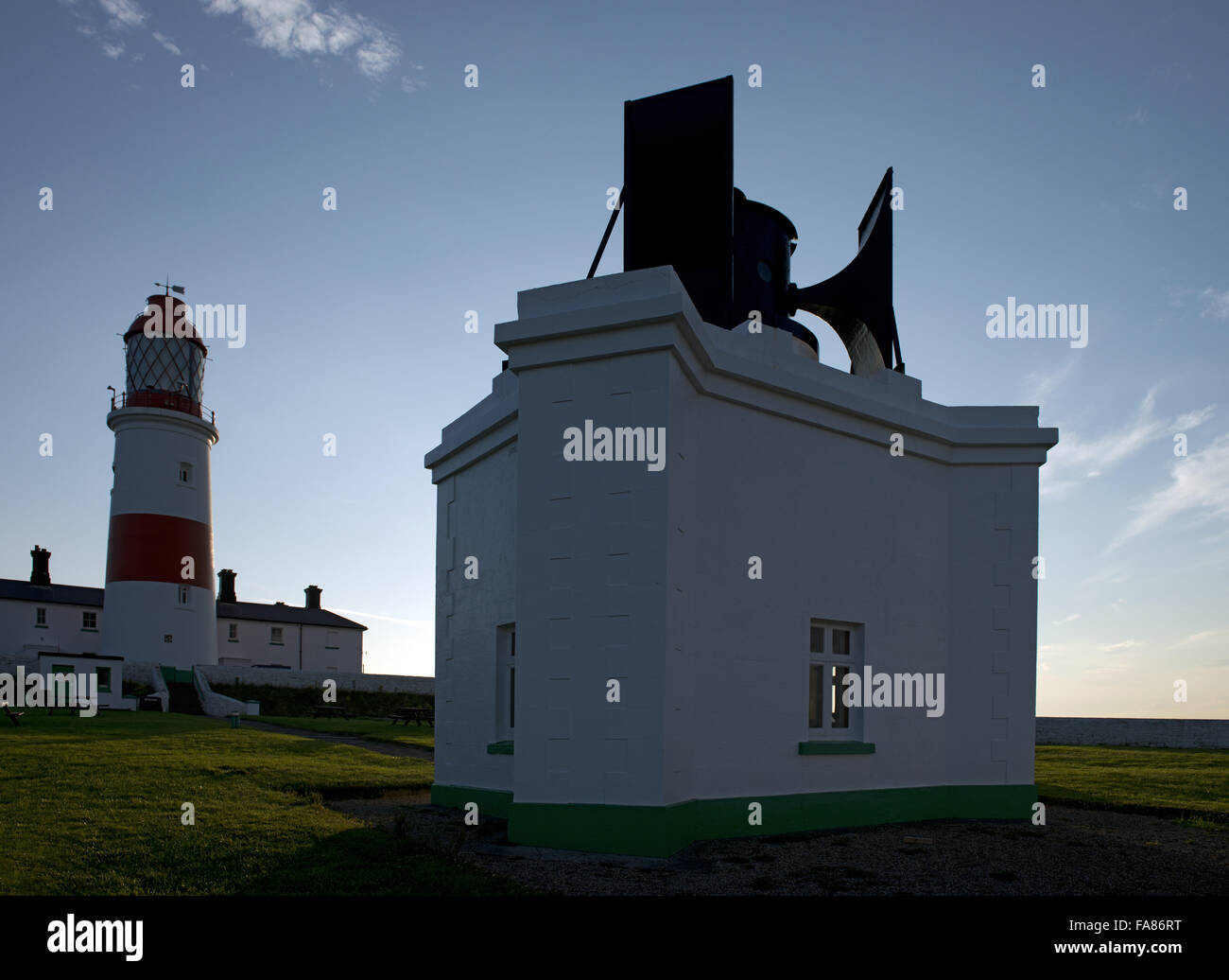 The foghorn building at Souter Lighthouse, Tyne & Wear. This was the ...