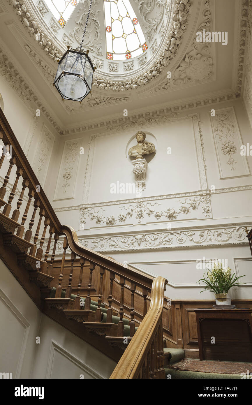 An interior view of Farnborough Hall, Warwickshire. Farnborough Hall is ...