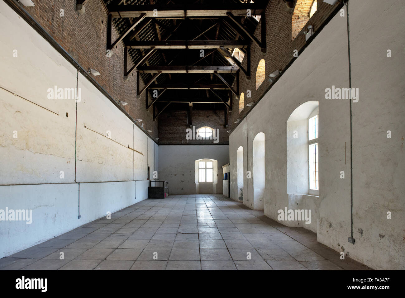 Inside the stable block at Tredegar House, Newport, South Wales Stock ...