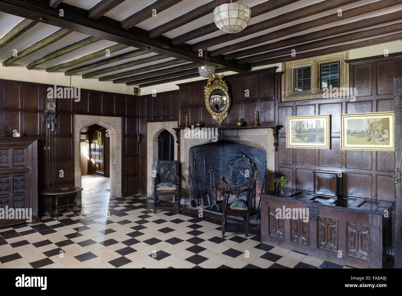 The Hall at Bateman's, East Sussex. Bateman's was the home of the ...