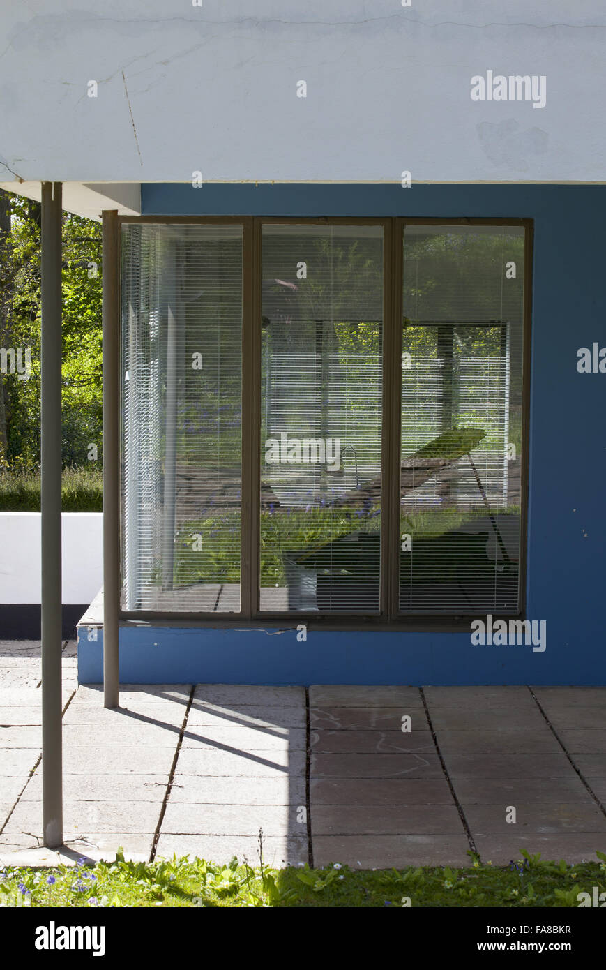 Verandah and Drawing Room window at High Cross House, Dartington, Devon ...