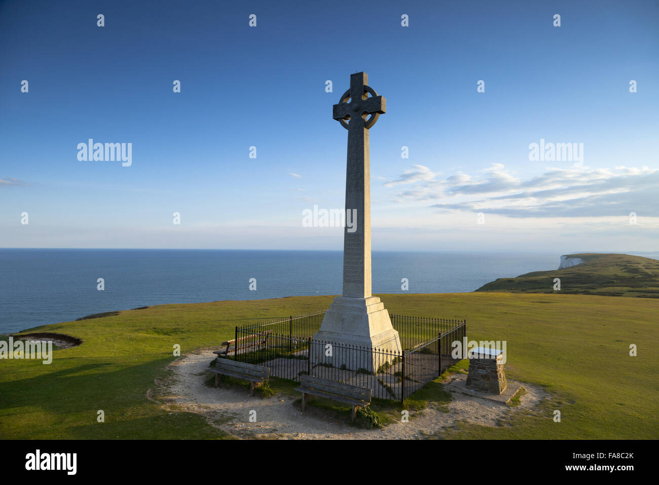 The Tennyson Monument (not NT) on Tennyson Down, Isle of Wight. Image ...