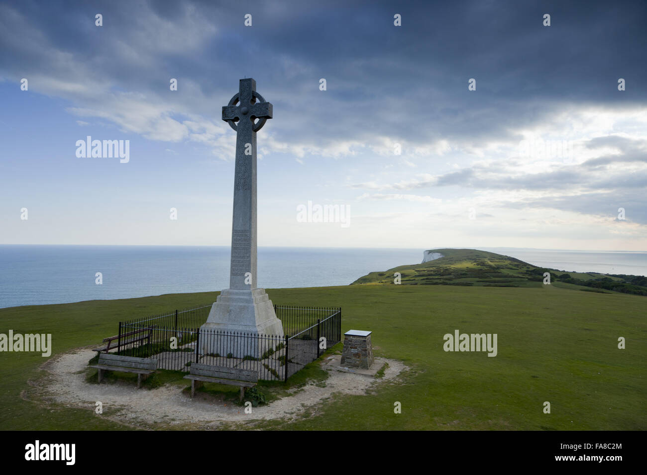 The Tennyson Monument (not NT) on Tennyson Down, Isle of Wight. Image ...