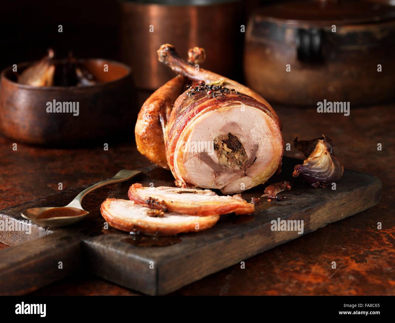 Three Game Roast Stock Photo - Alamy