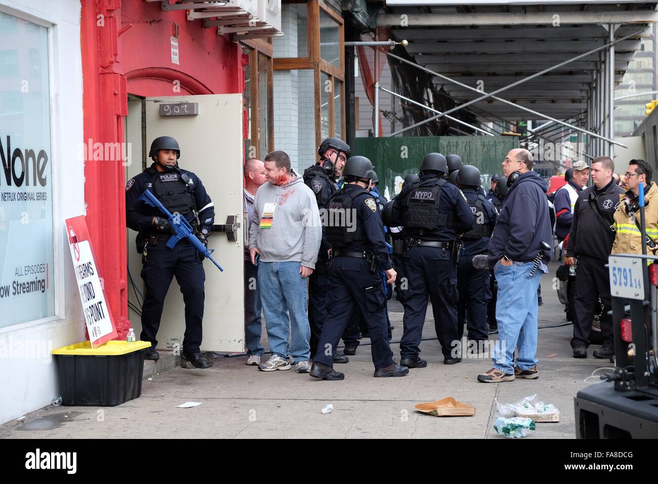 The New York Police Department (NYPD) conduct an active shooter ...