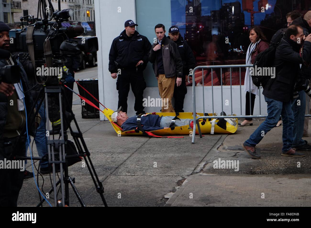 The New York Police Department (NYPD) conduct an active shooter ...