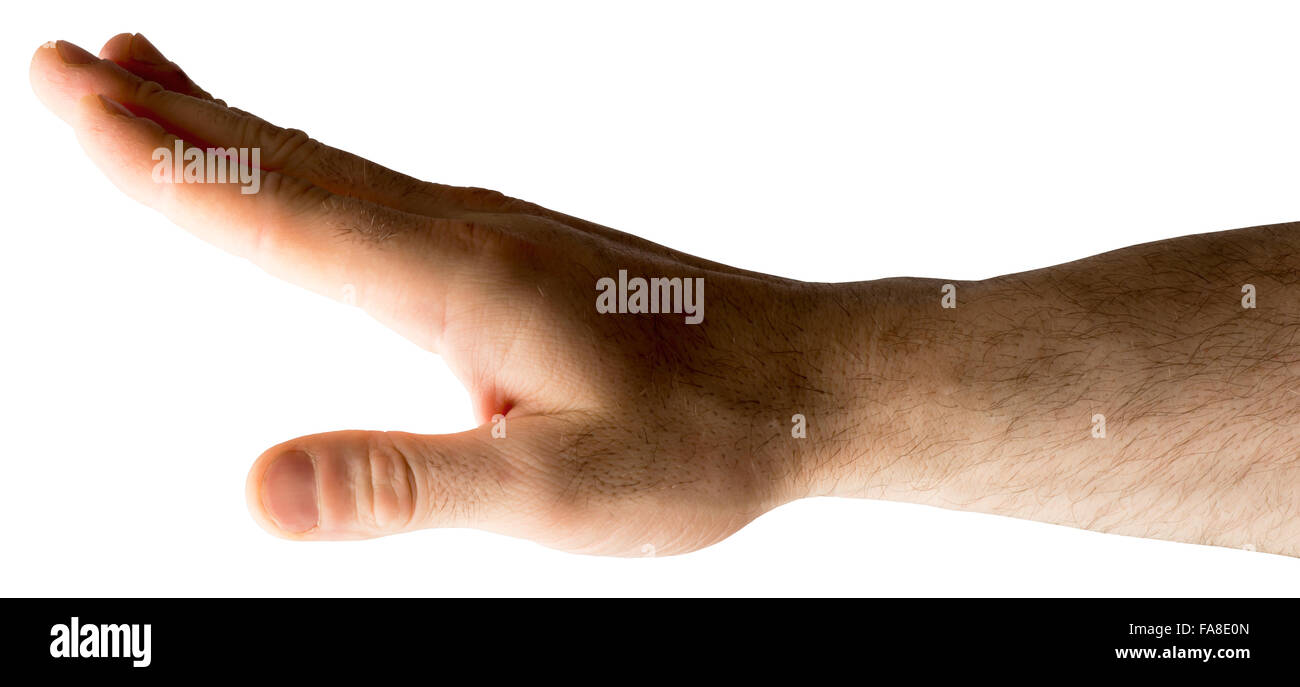 Human hand on white Stock Photo - Alamy