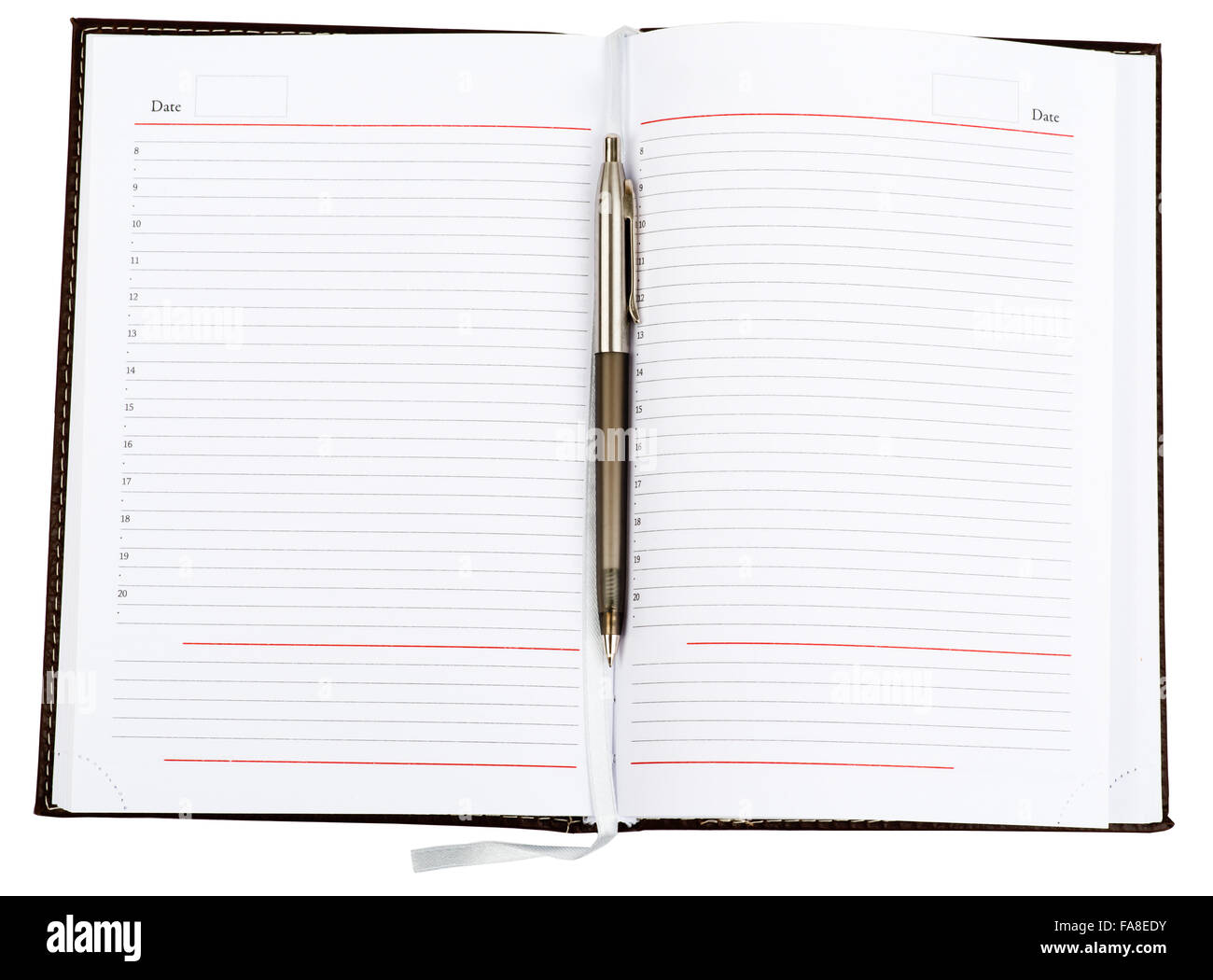 Red daily planner hi-res stock photography and images - Alamy