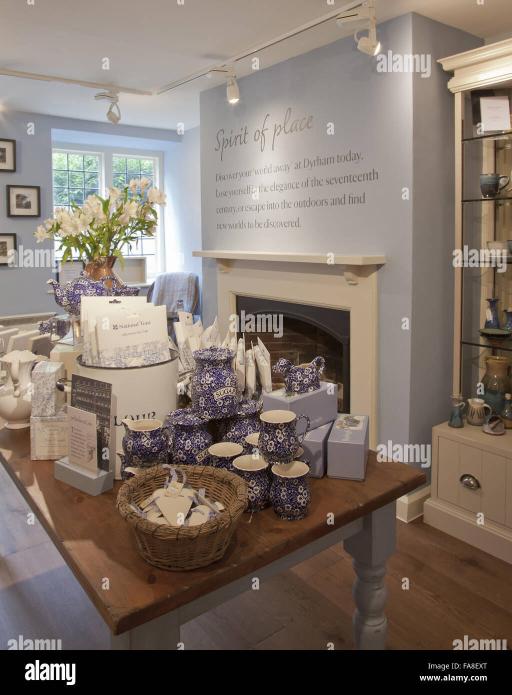 Inside the re-fitted National Trust shop at Dyrham Park ...