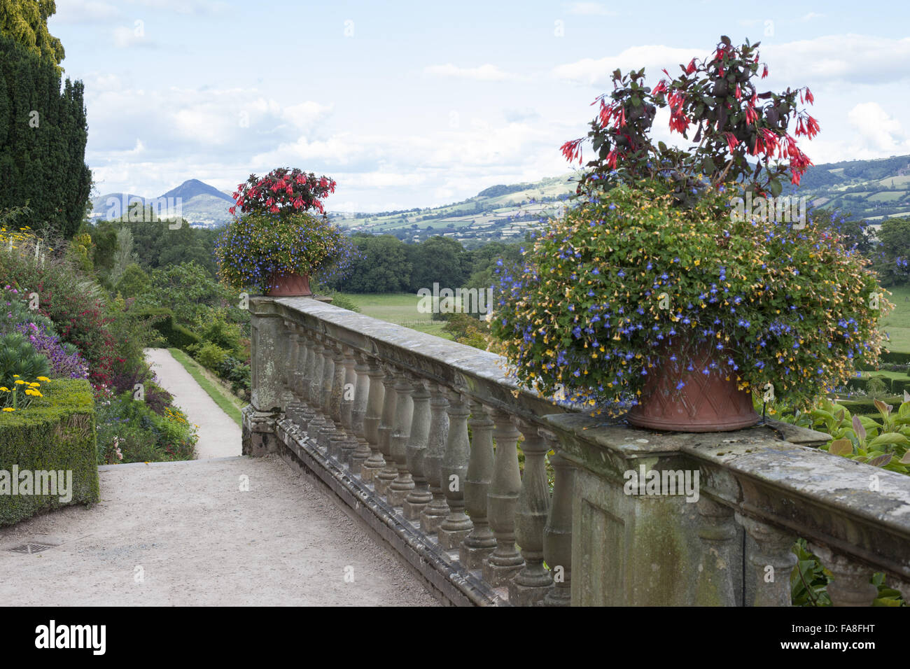 Flowers on the balustrade hi-res stock photography and images - Alamy