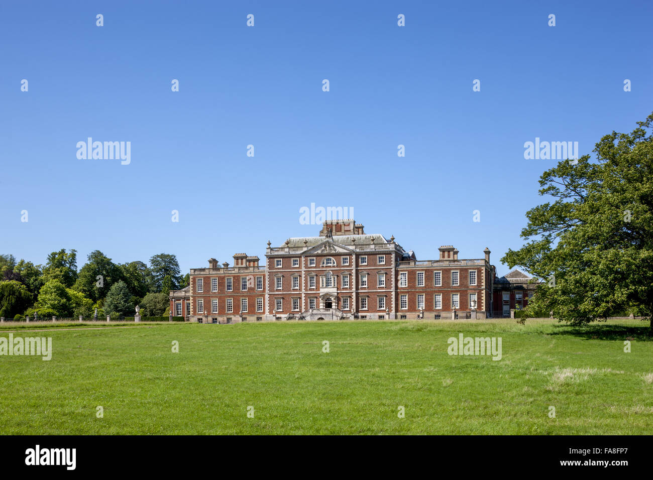 The south front of Wimpole Hall, Cambridgeshire. The seventeenth ...