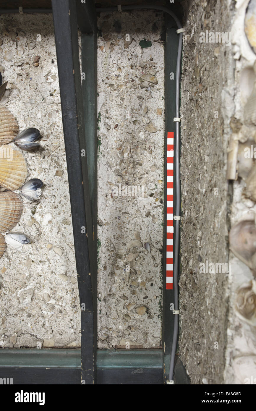Detail of part of the decoration in bay one of the Shell Gallery at A ...