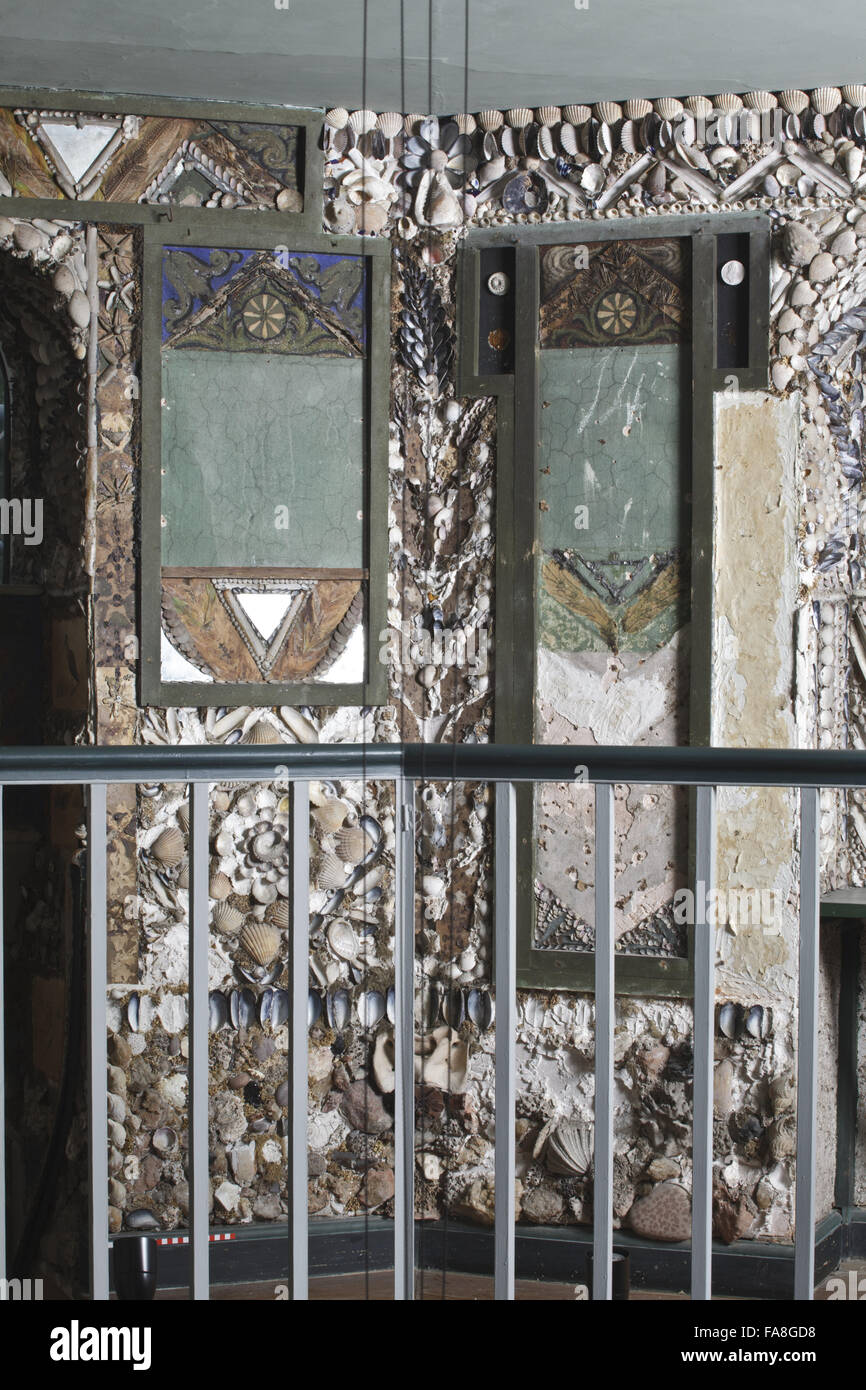 Detail of part of the decoration in bay eight one of the Shell Gallery ...