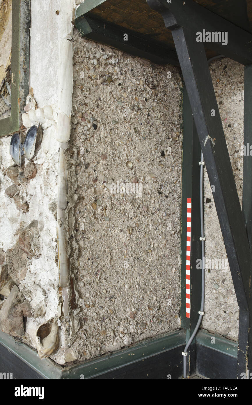 Detail of part of the decoration in bay five of the Shell Gallery at A ...