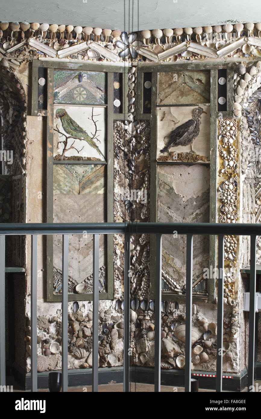 Detail of part of the decoration in bay five six of the Shell Gallery ...