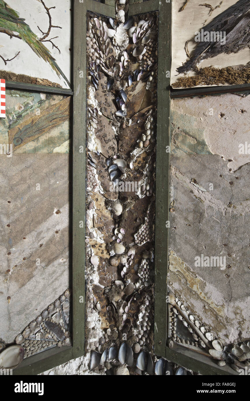 Detail of part of the decoration in bay five six of the Shell Gallery ...