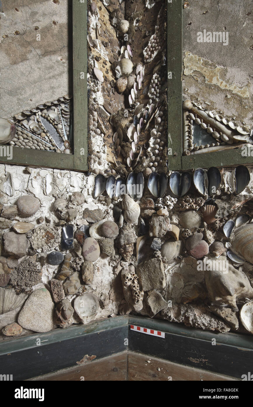 Detail of part of the decoration in bay five six of the Shell Gallery ...