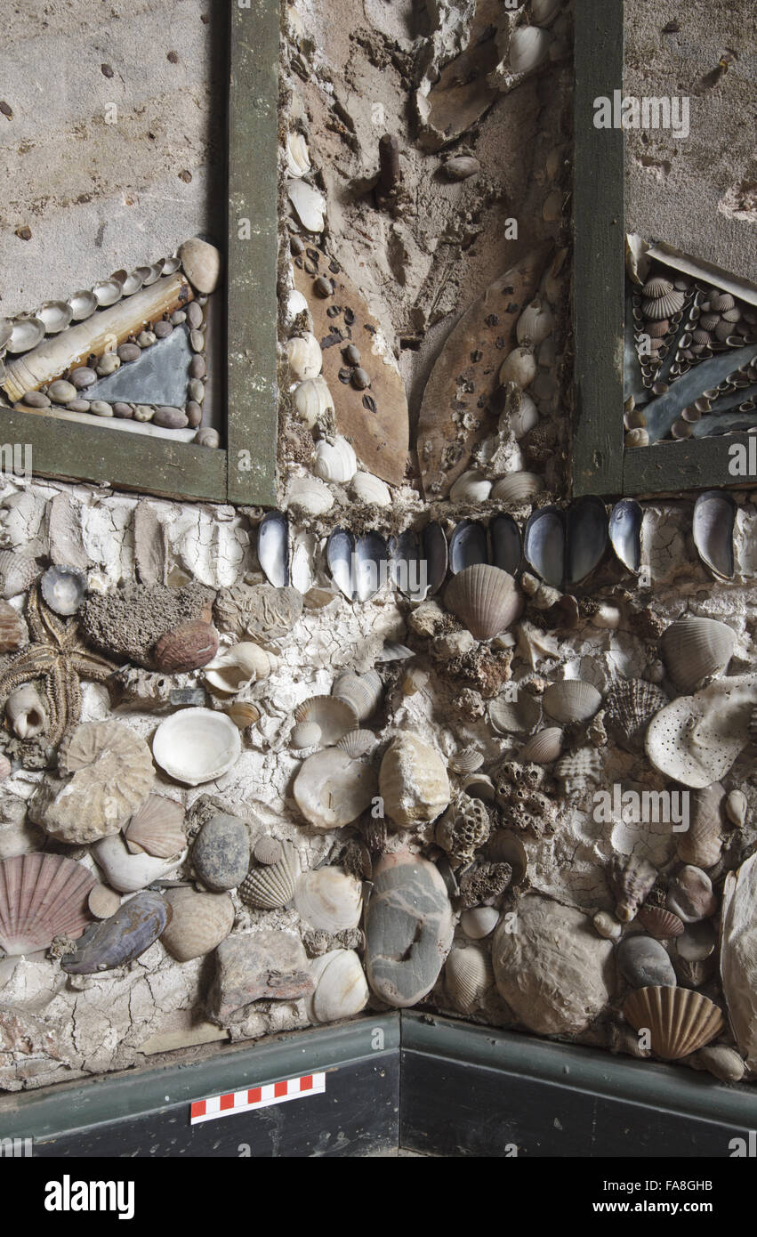 Detail of part of the decoration in bay six seven of the Shell Gallery ...