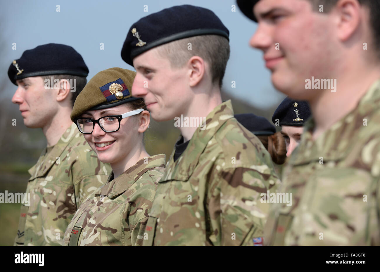 Male and female Army Cadets on parade in uniform Stock Photo - Alamy