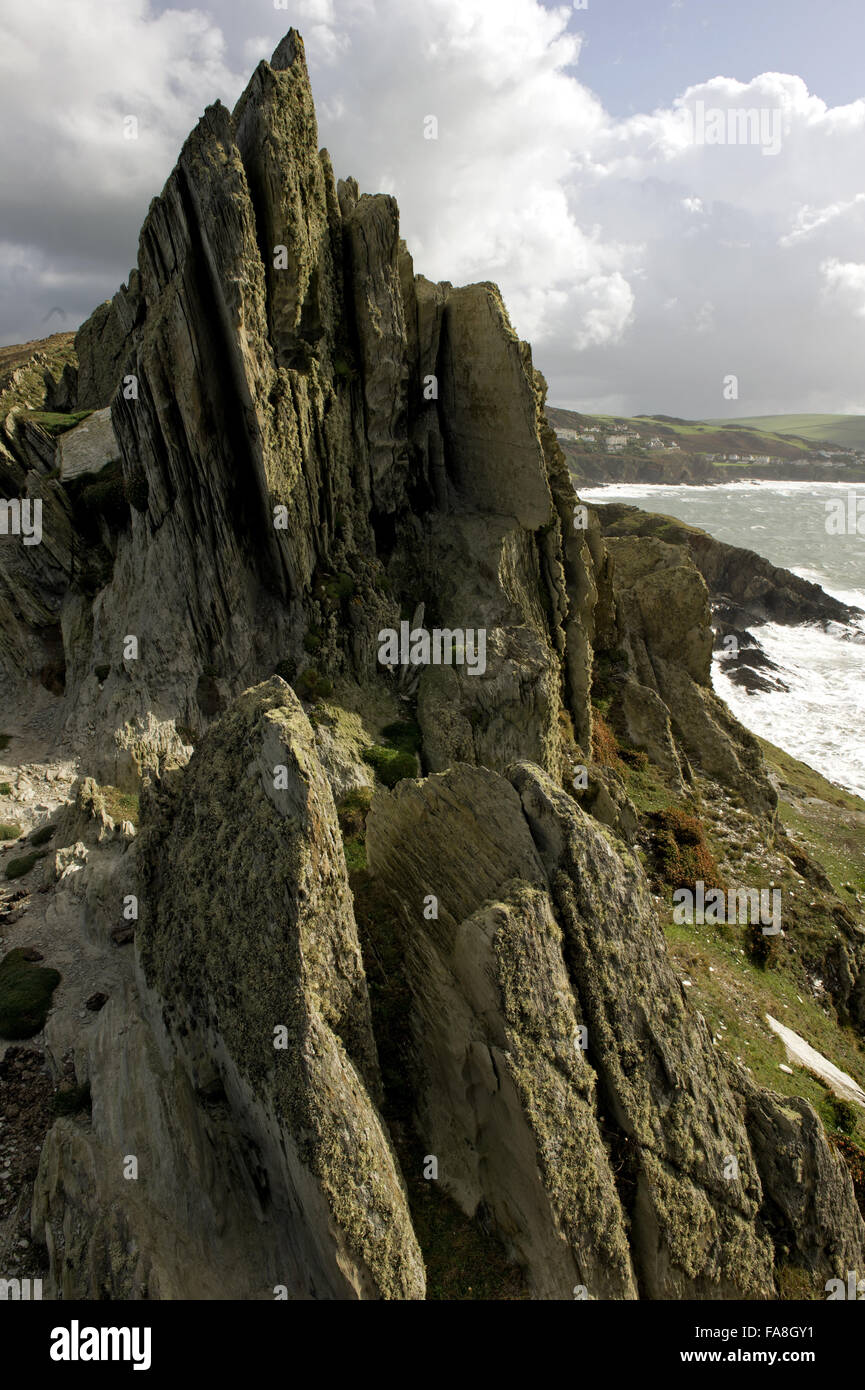 Rocks at Morte Point, North Devon Stock Photo - Alamy