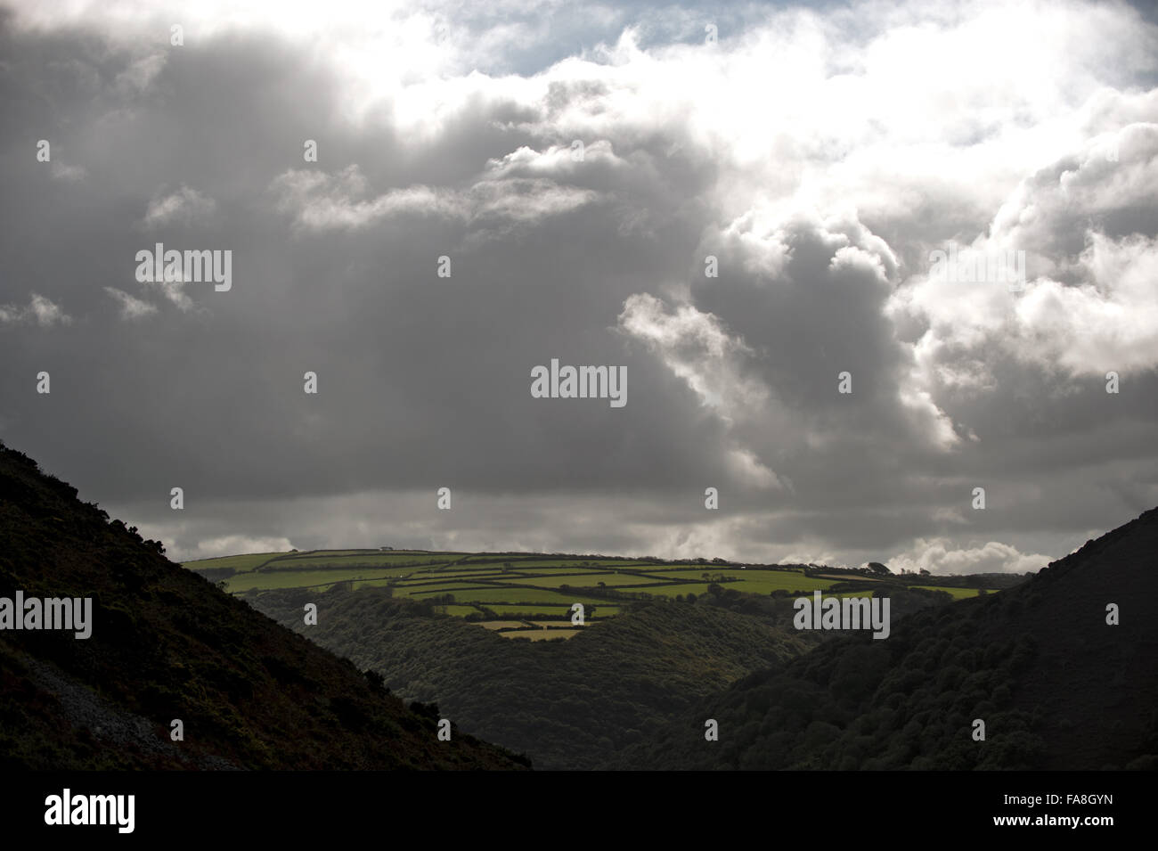 Clouds above Heddon Valley, North Devon Stock Photo - Alamy
