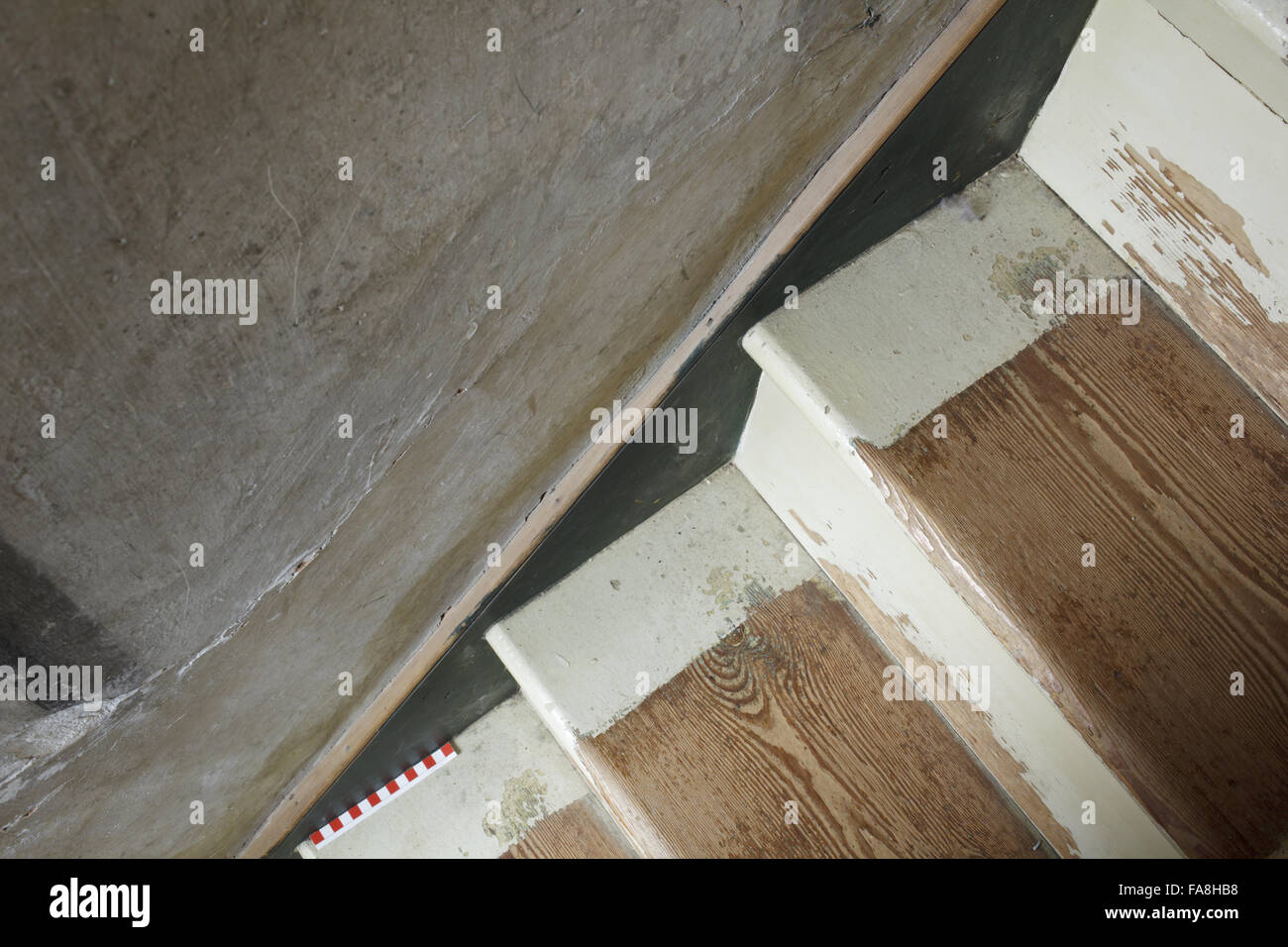 Detail of part of the decoration on the lower stairs of the Shell ...