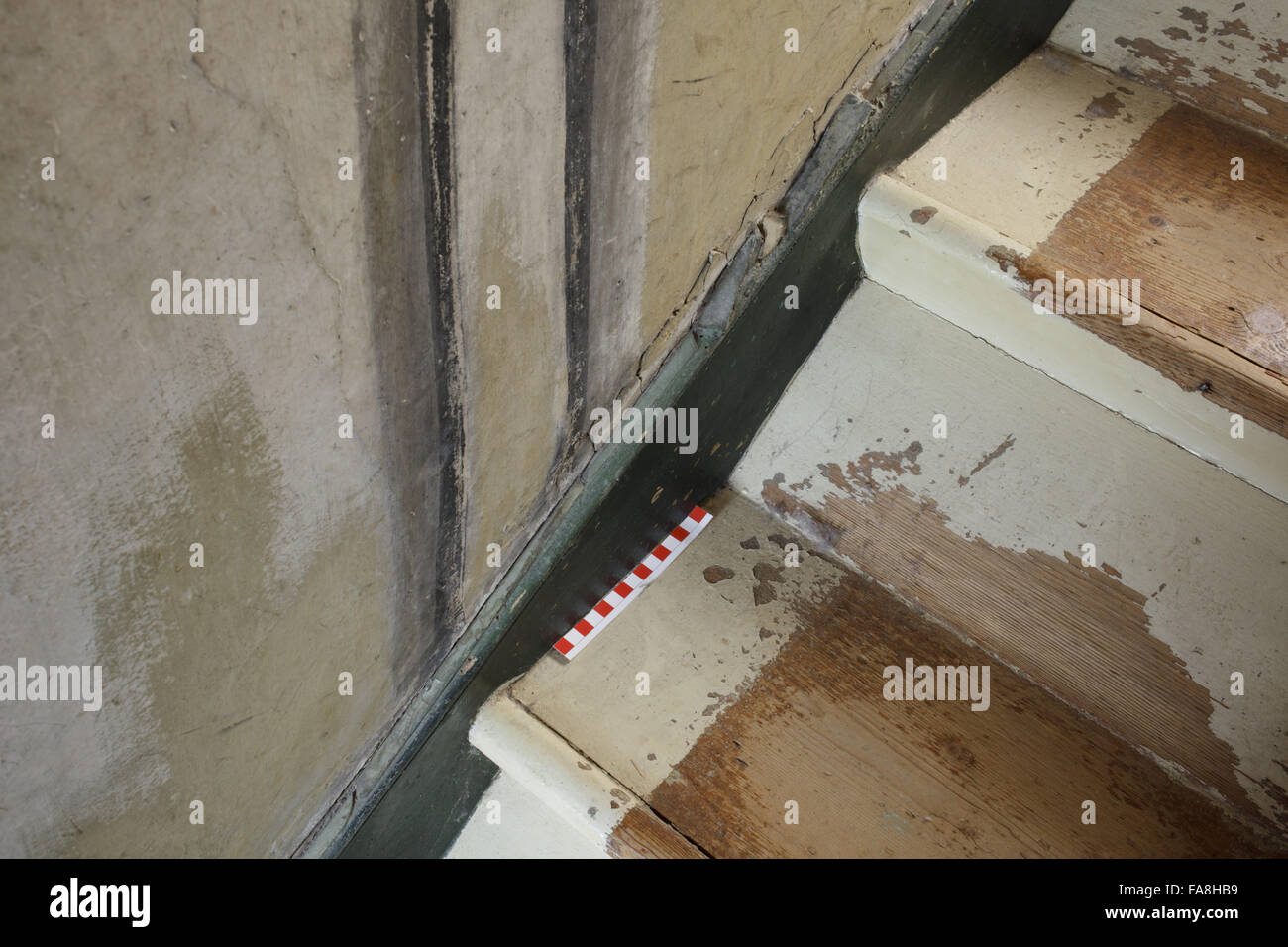 Detail of part of the decoration on the lower stairs of the Shell ...