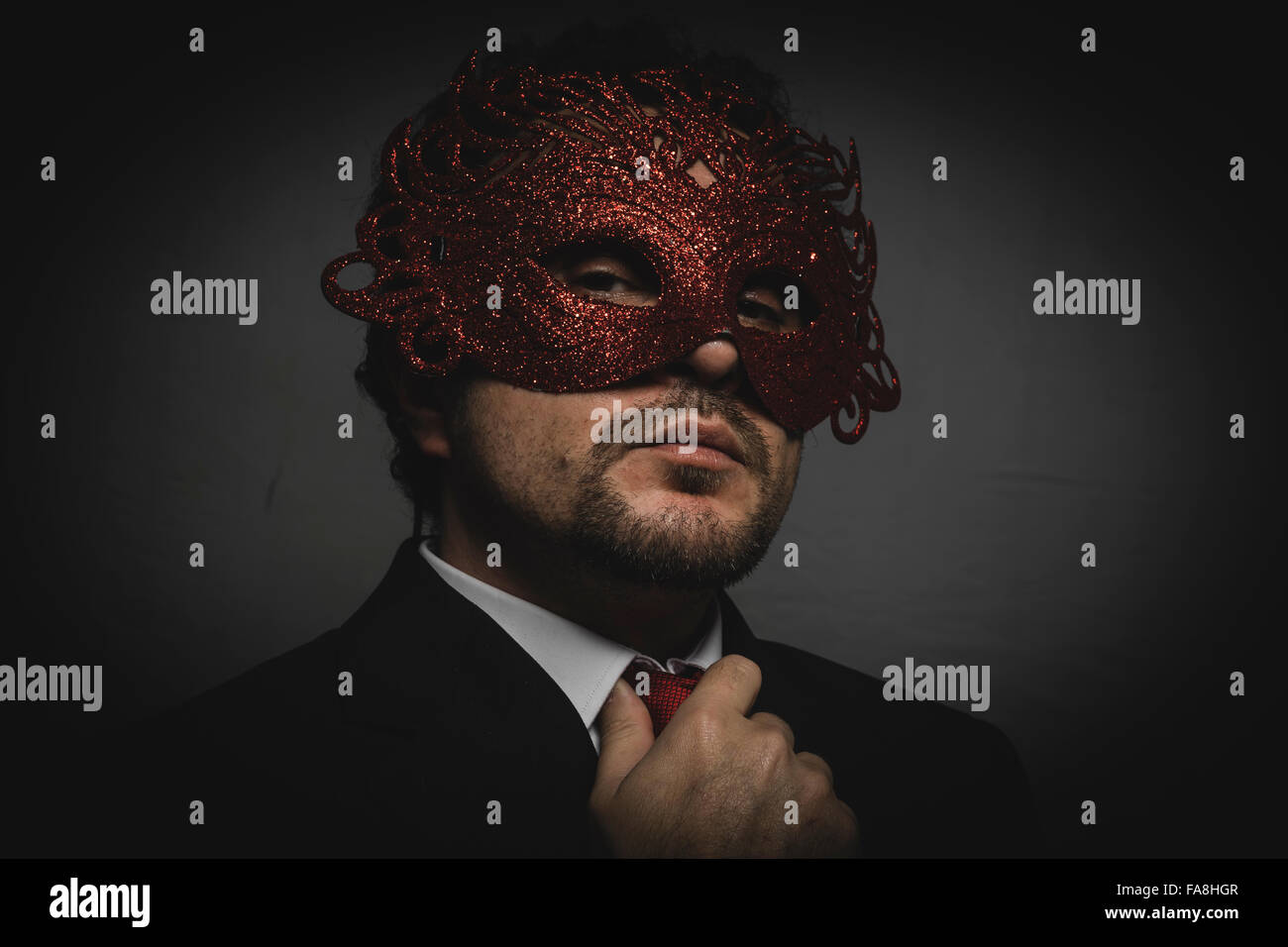 elegance, Business man mysterious Venetian mask with frills Stock Photo ...