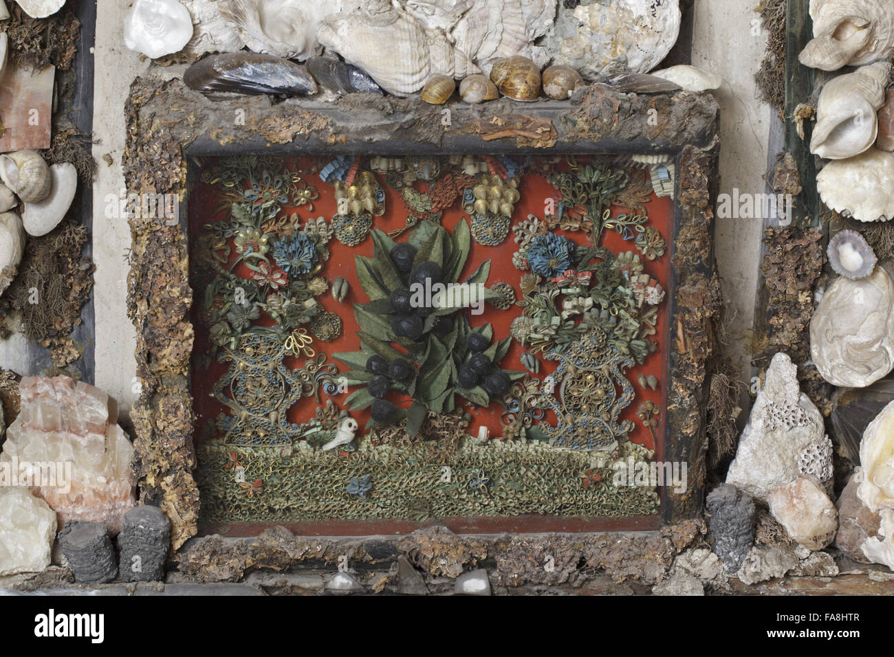 Detail of part of the decoration on the lower stairs of the Shell ...