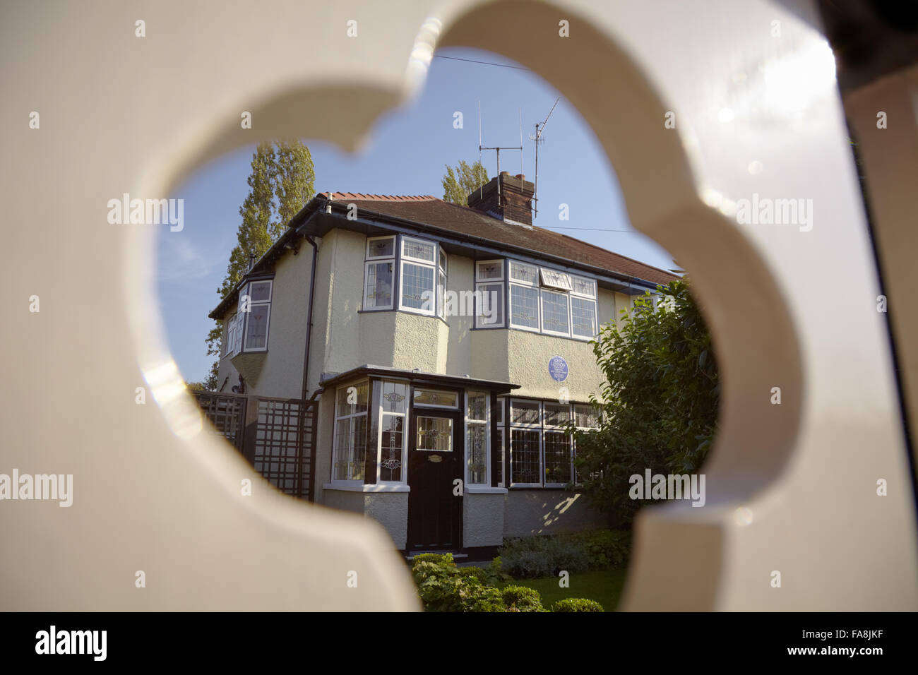 The exterior seen through the garden gate at Mendips, the childhood ...