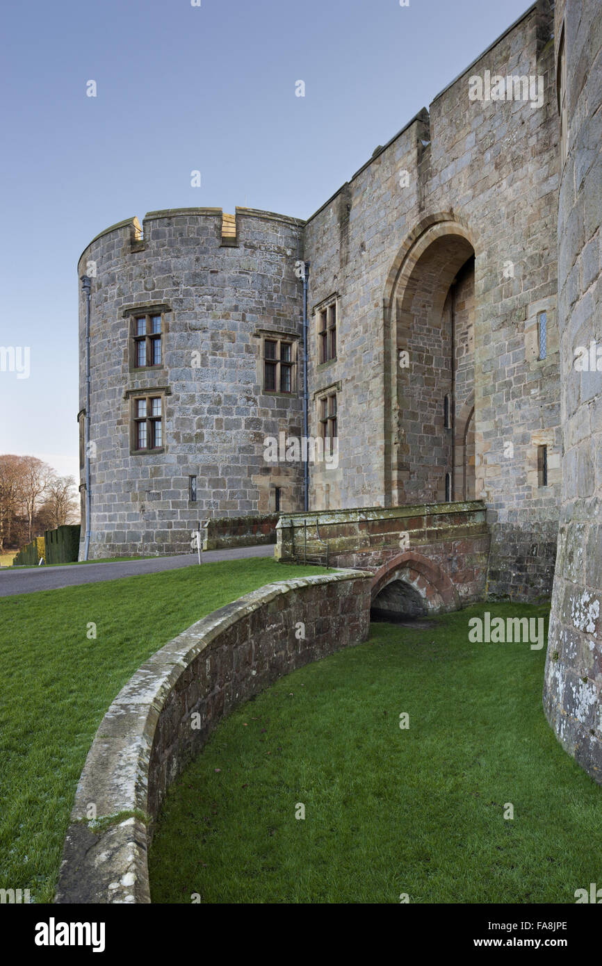 The main entrance on the north front at Chirk Castle, Wrexham. Chirk ...