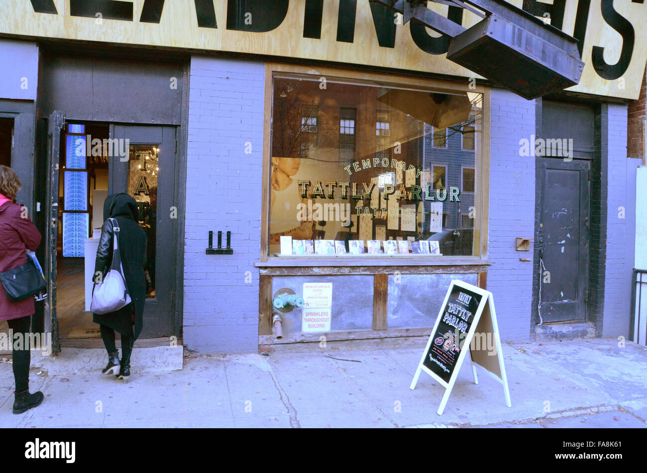 tattly fake tattoo parlor brooklyn Stock Photo - Alamy