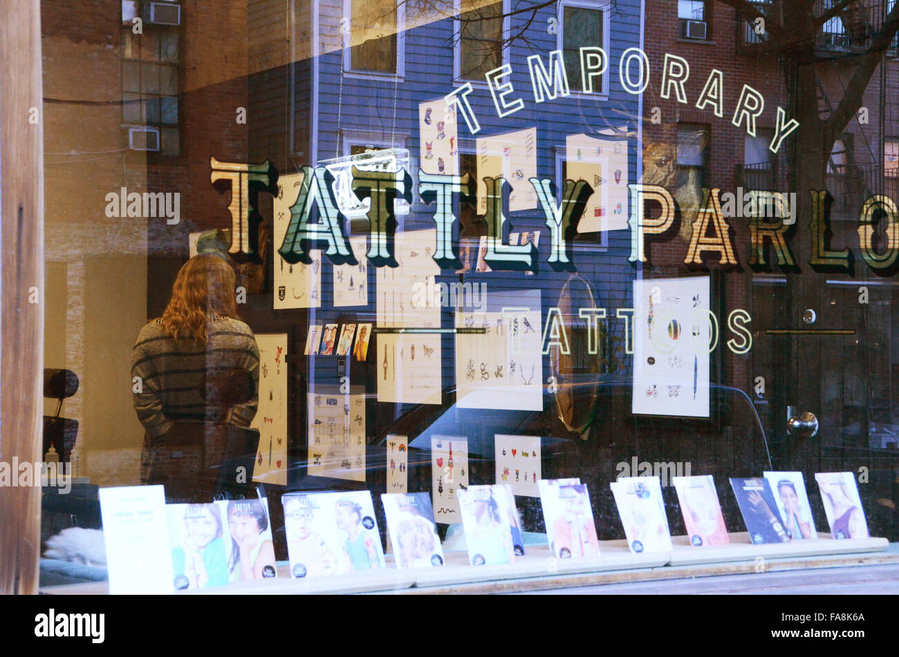 tattly fake tattoo parlor brooklyn Stock Photo - Alamy