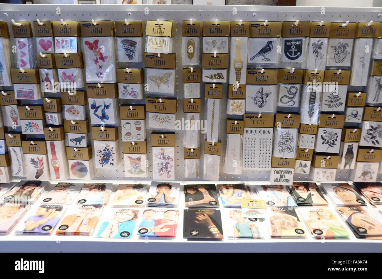 tattly fake tattoo parlor brooklyn Stock Photo - Alamy