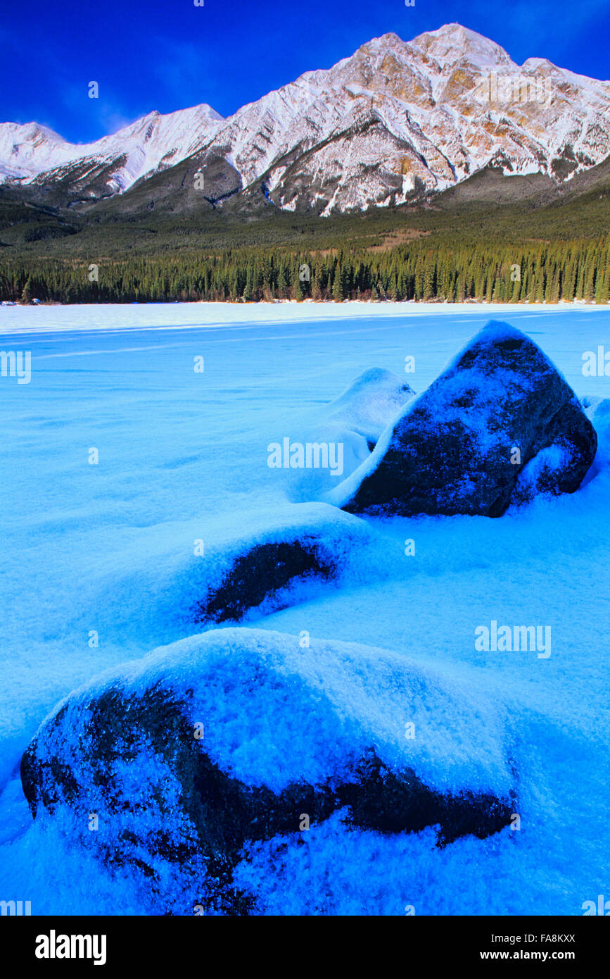 Winter in Jasper National Park, Canada Stock Photo - Alamy