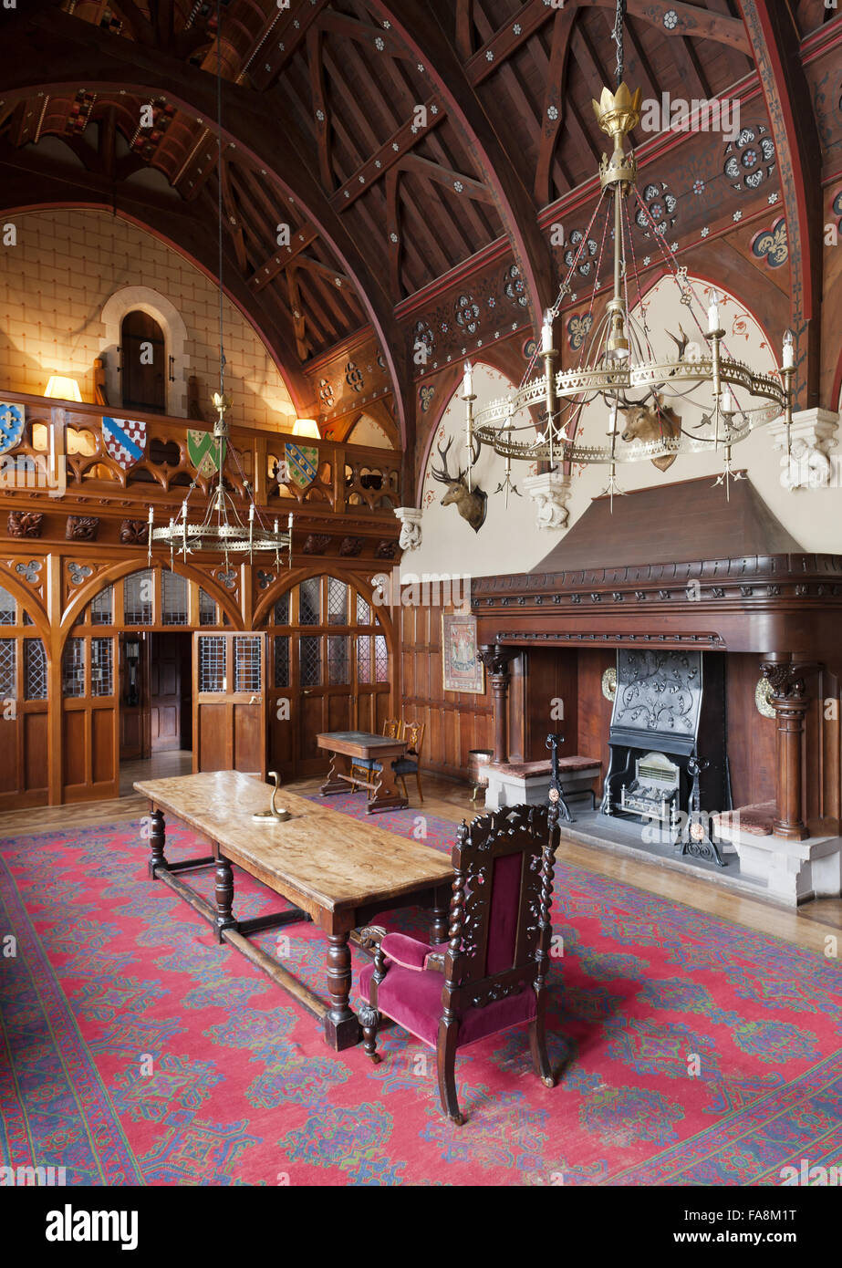 The Great Hall looking towards the screens passage and gallery at ...