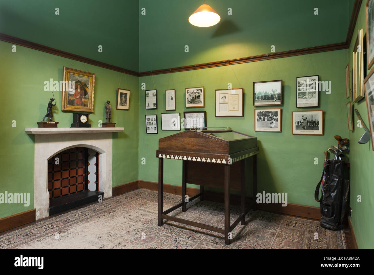 The Golf Room at Knightshayes Court, Devon. A museum dedicated to the ...