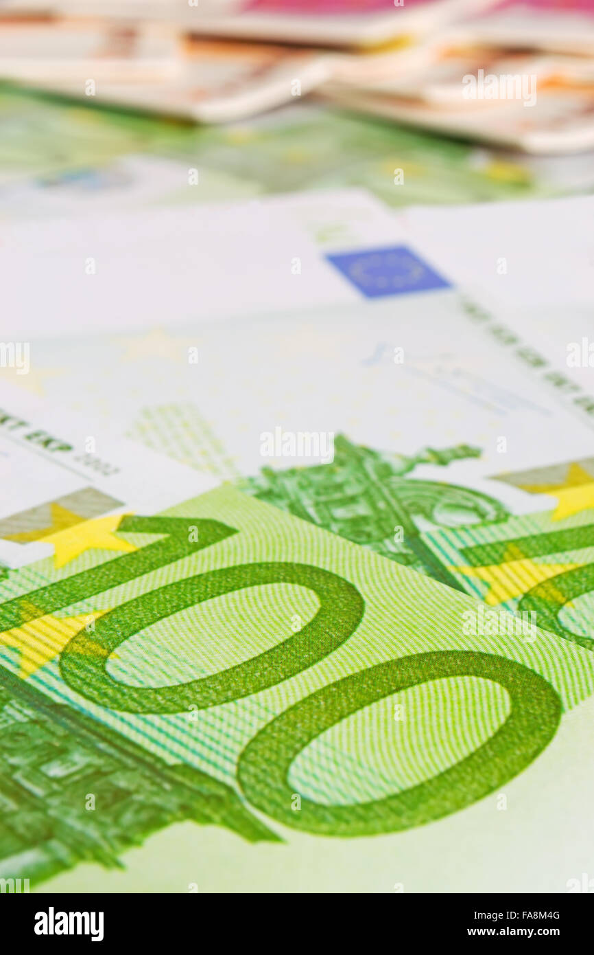 several euro banknotes on a table Stock Photo - Alamy