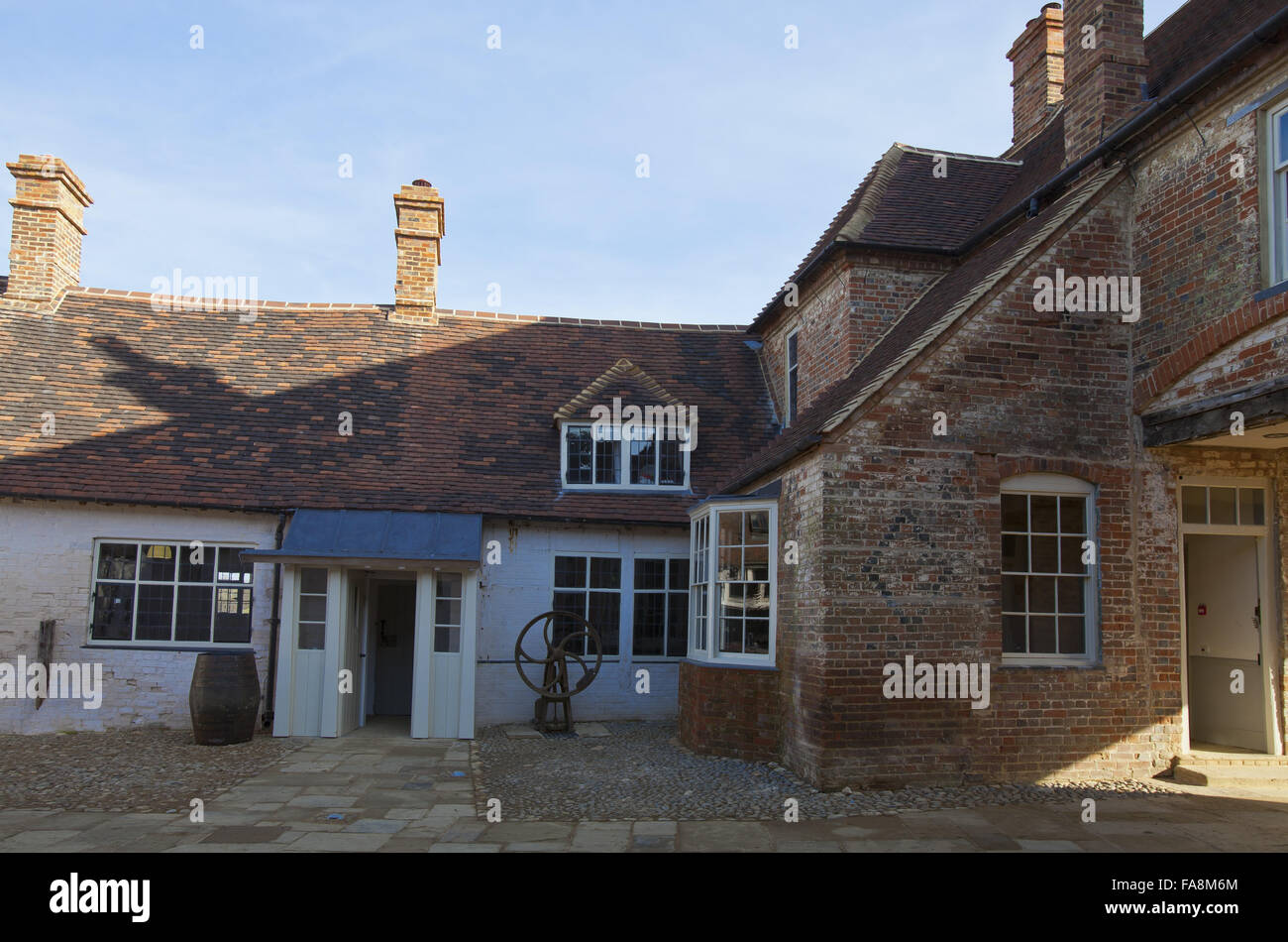Inside the courtyard at the New Inn visitor facility at Stowe ...