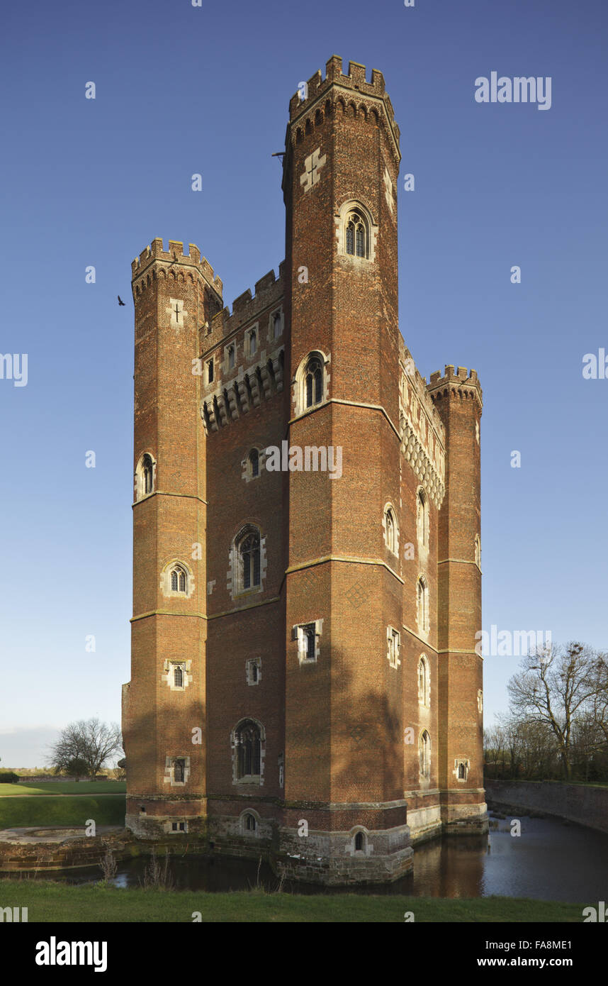 The north and west fronts of the Great Tower of Tattershall Castle ...