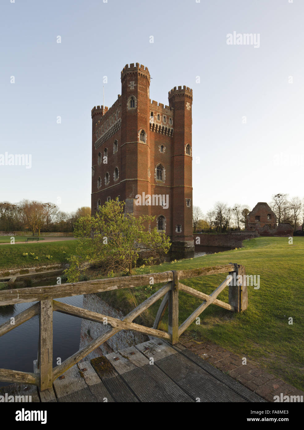 The east and north fronts of the Great Tower at Tattershall Castle ...