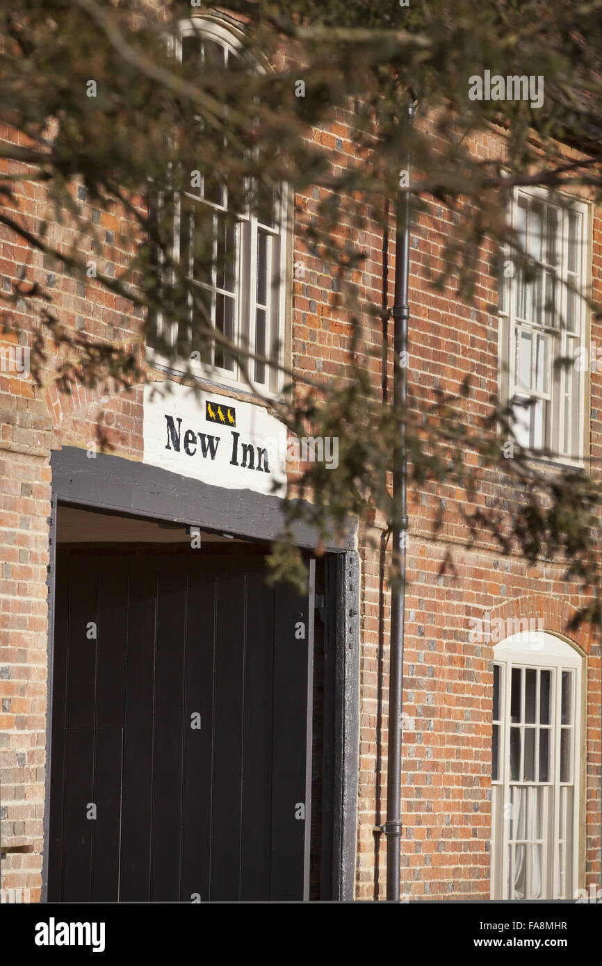 The New Inn sign above the entrance of the newly-converted visitor ...