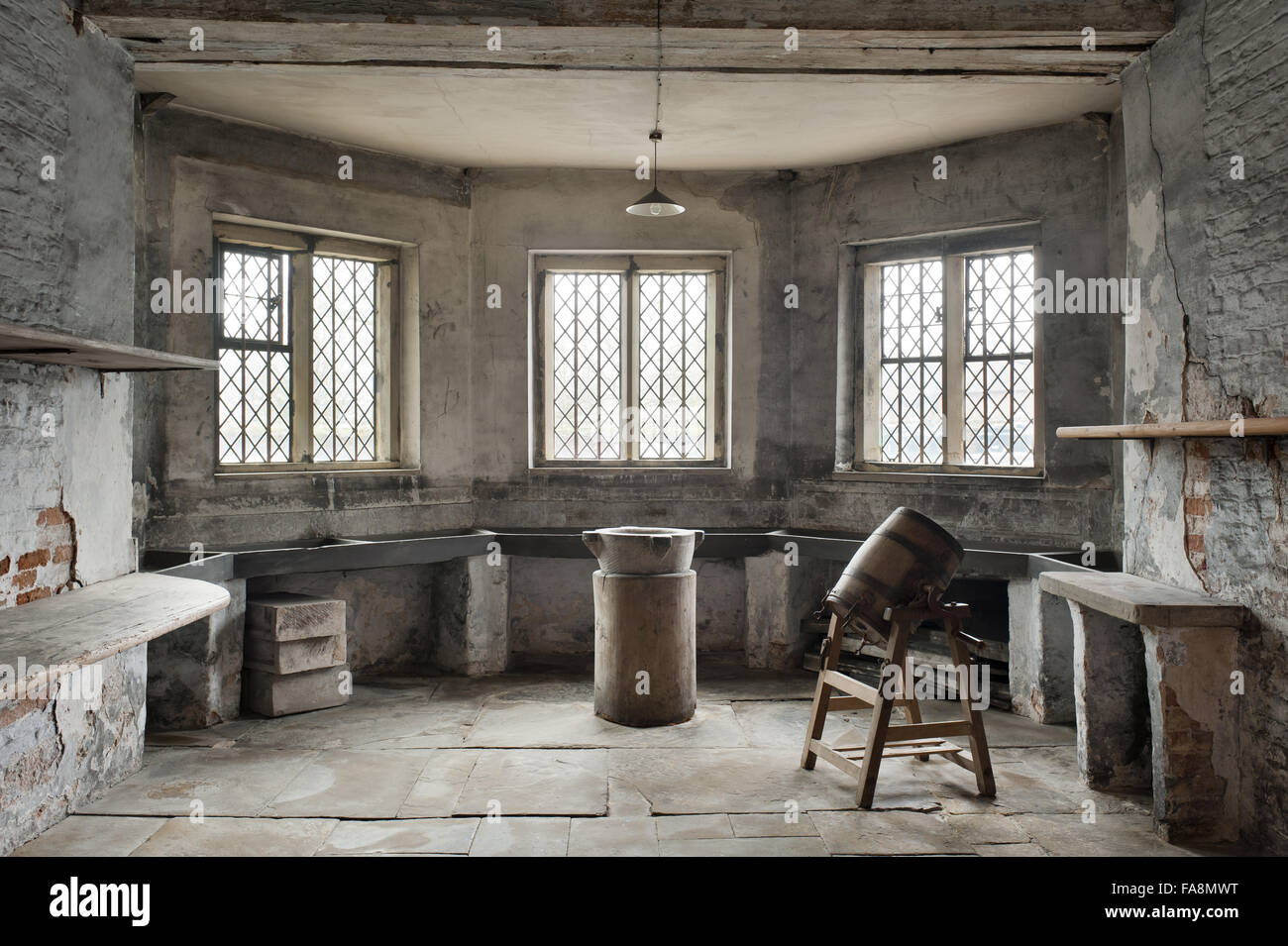 The Milk Room at Dunham Massey, Cheshire. This is where the milk would ...